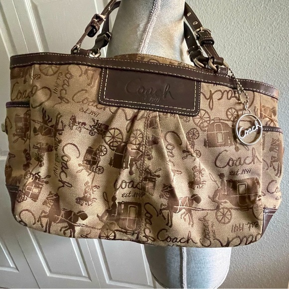 Coach | Bags | Coach Signature Print Shoulder Bag | Poshmark